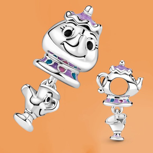 Pandora | Jewelry | Pandora Beauty And The Beast Mrs Potts And Chip ...